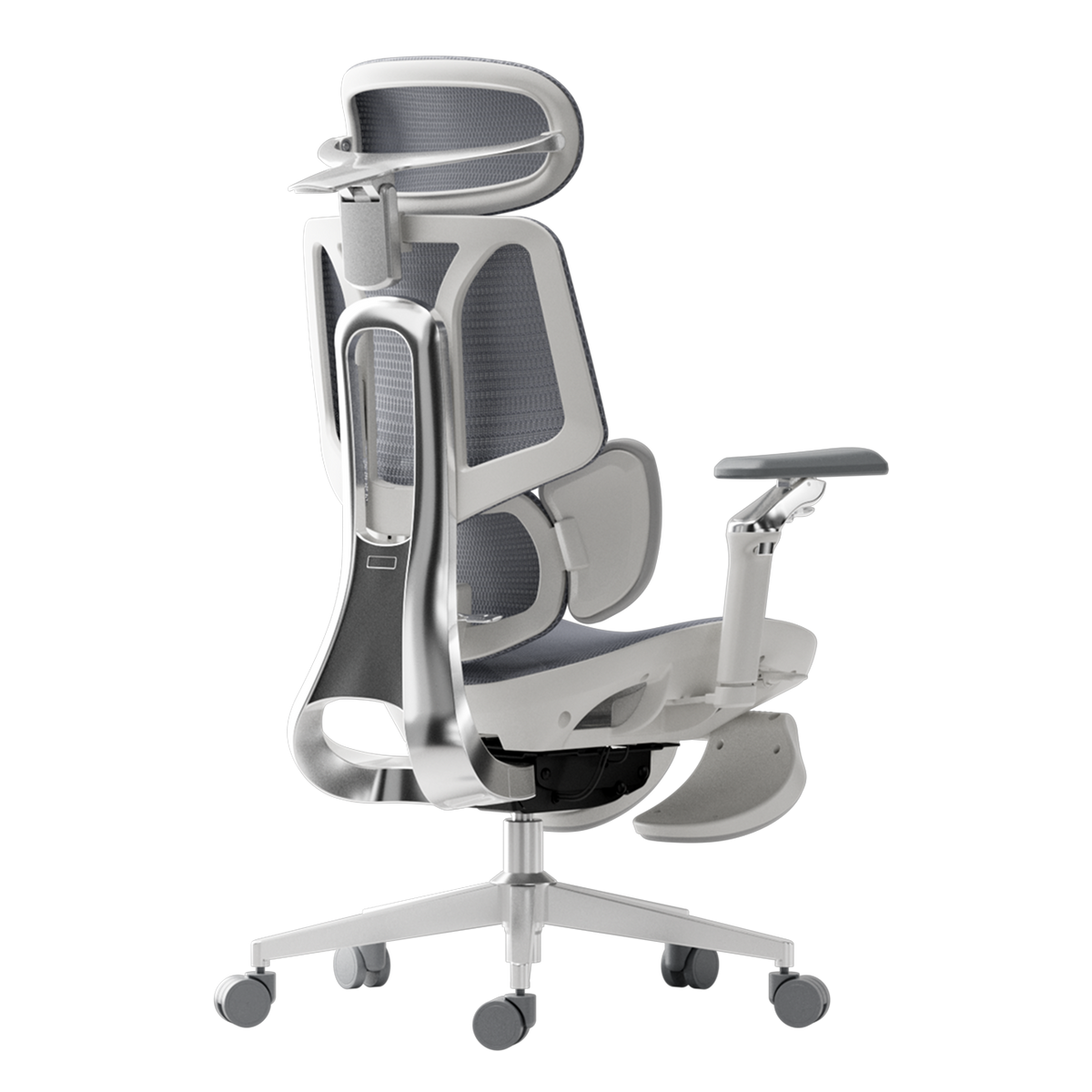HBADA E3 Office Chair with Footrest 140° Reclining White
