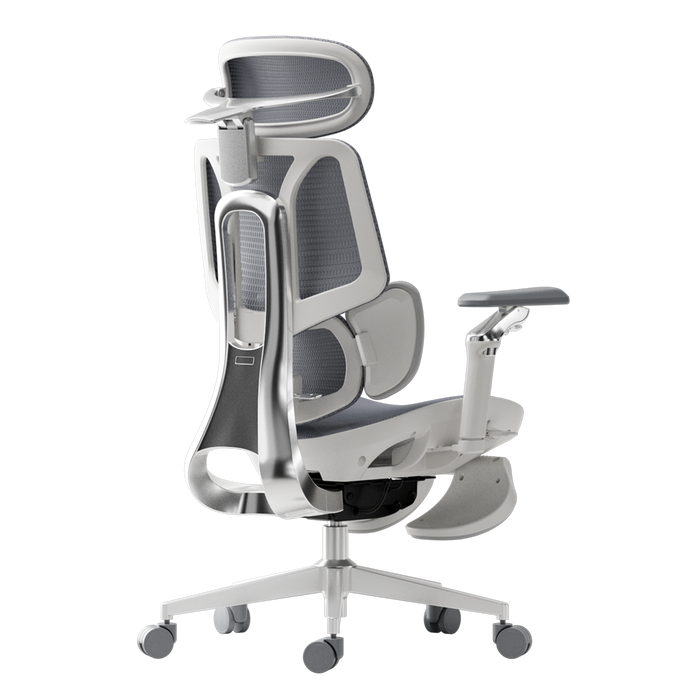 HBADA E3 Office Chair with Footrest 140° Reclining White