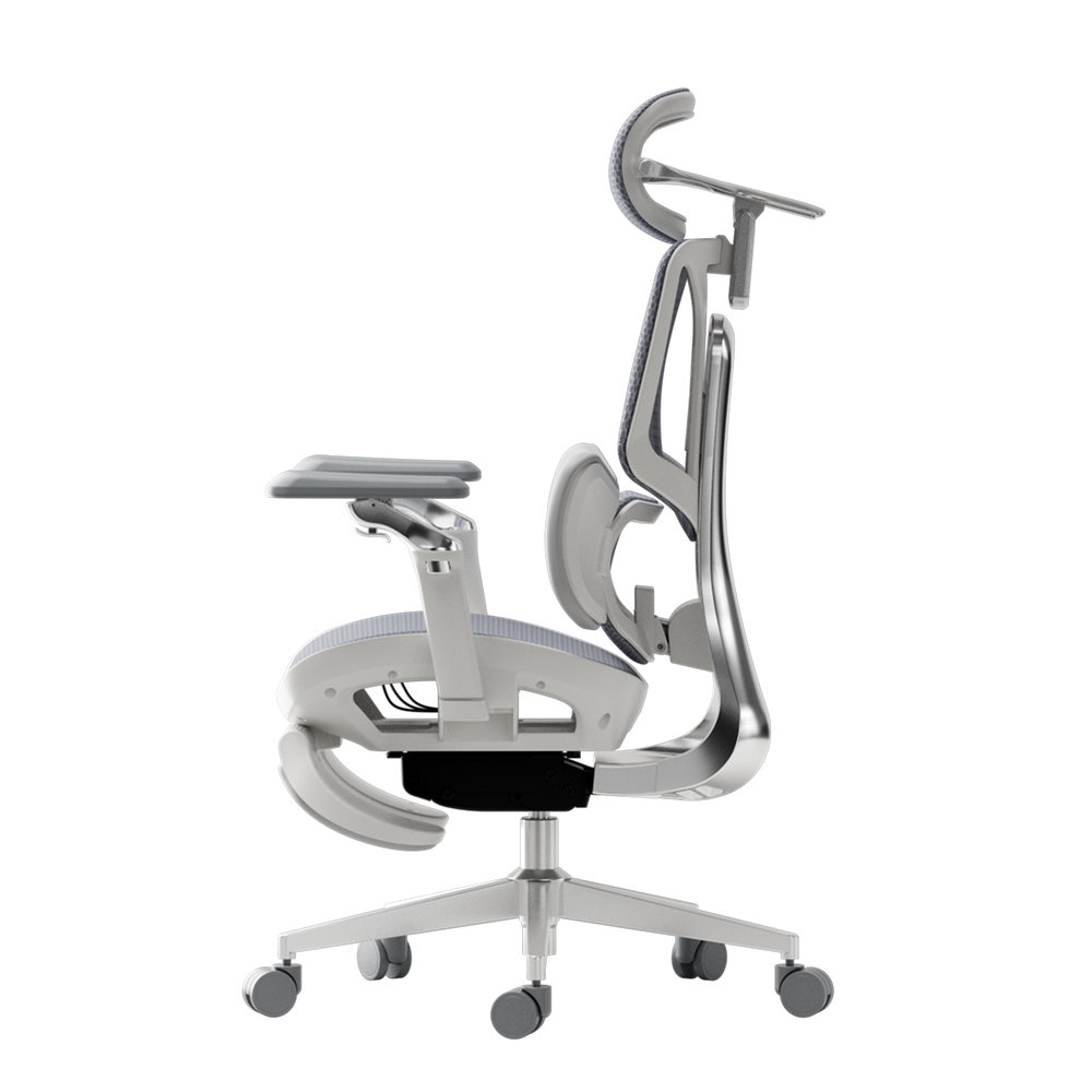 HBADA E3 Office Chair with Footrest 140° Reclining White