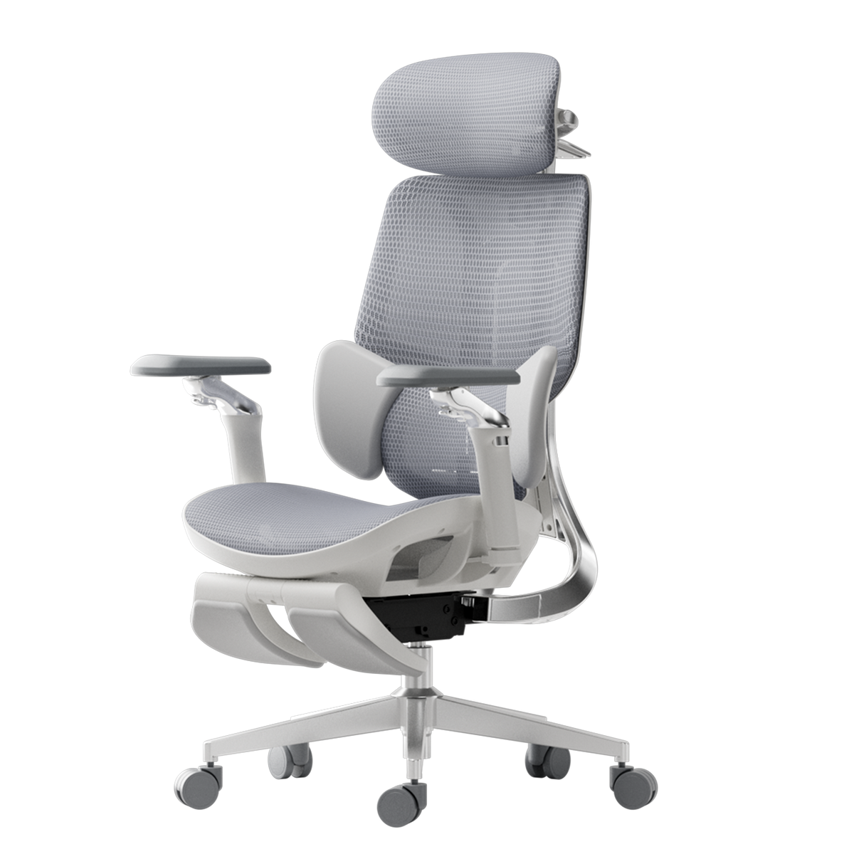 HBADA E3 Office Chair with Footrest 140° Reclining White