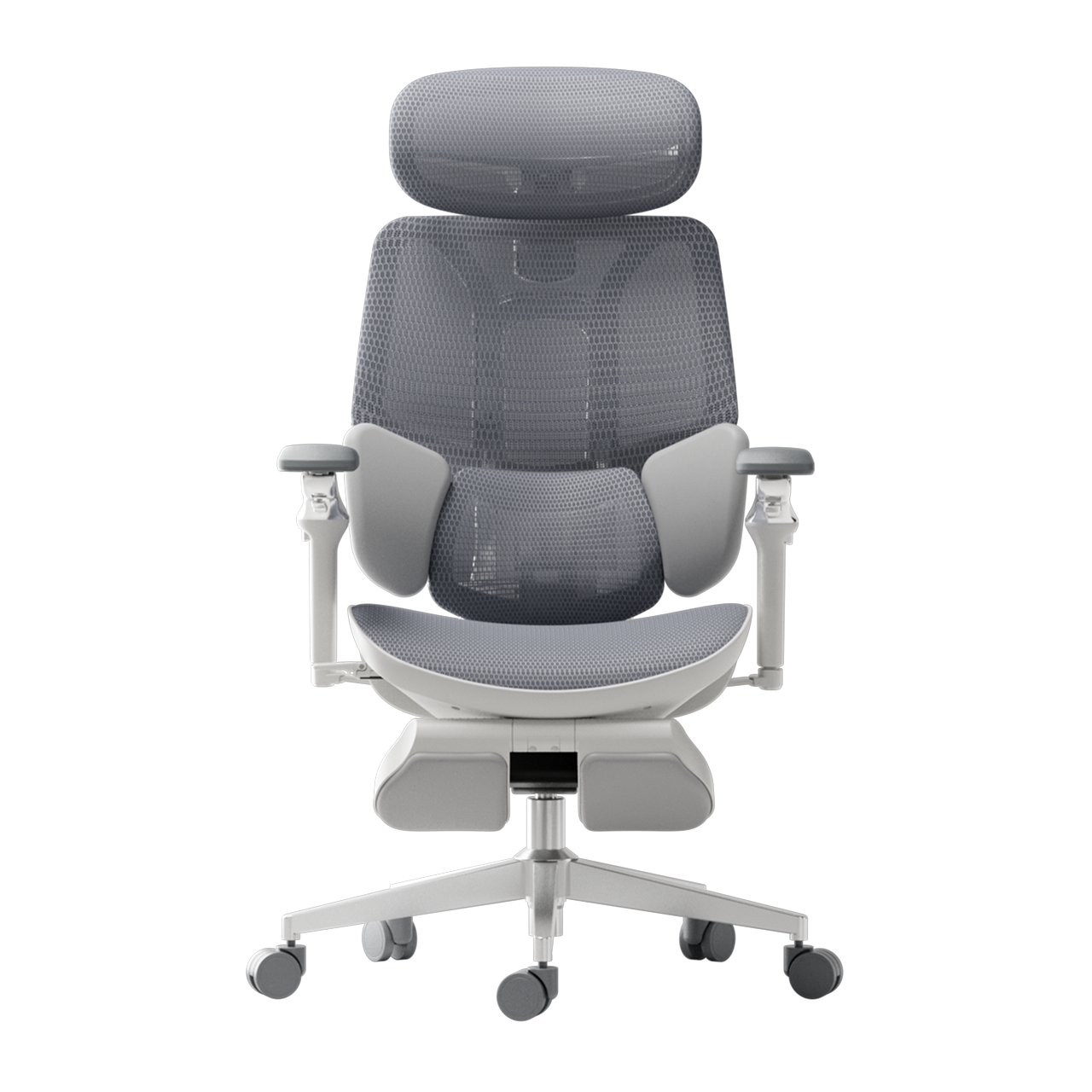 HBADA E3 Office Chair with Footrest 140° Reclining White