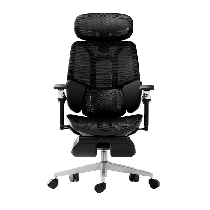 HBADA E3 Office Chair with Footrest 140° Reclining White