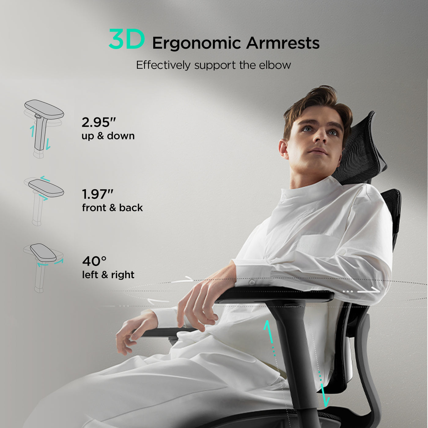 Hbada E2 Pro Ergonomic Office Chair without Footrest